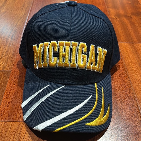 Accessories | Nwt Michigan Cap University Of Michigan Colors Blue Gold ...